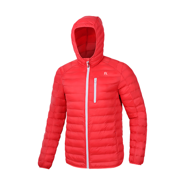 Light Men fake down jacket with the hood